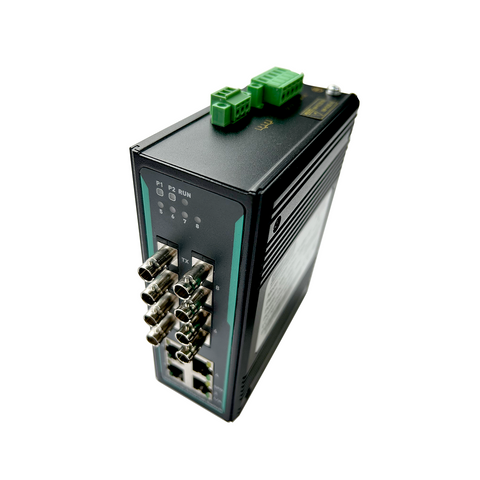 8-Port Unmanaged Ethernet Switch / Star and Daisy-Chain Fiber Optic Co ...