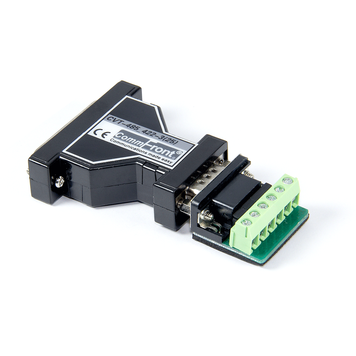 25-pin Opto-Isolated RS232 to RS485 / RS422 Converter (Industrial / Po – CommFront