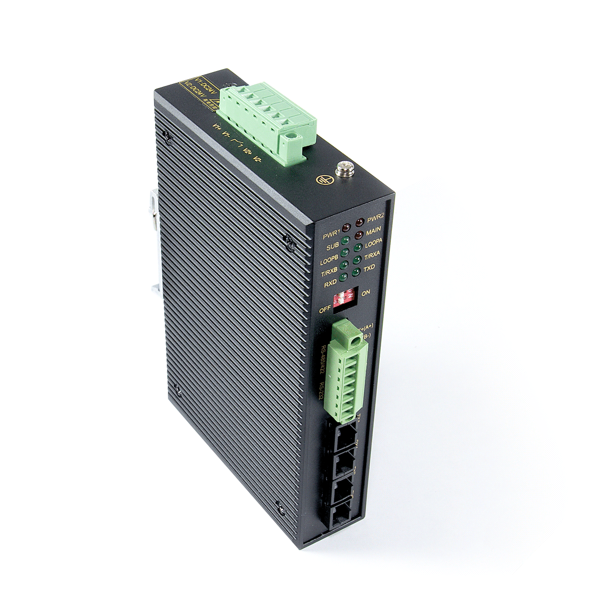 RS232/RS485/RS422 to MM/SC Fiber Optic Converter (Multi-Drop/Industrial ...