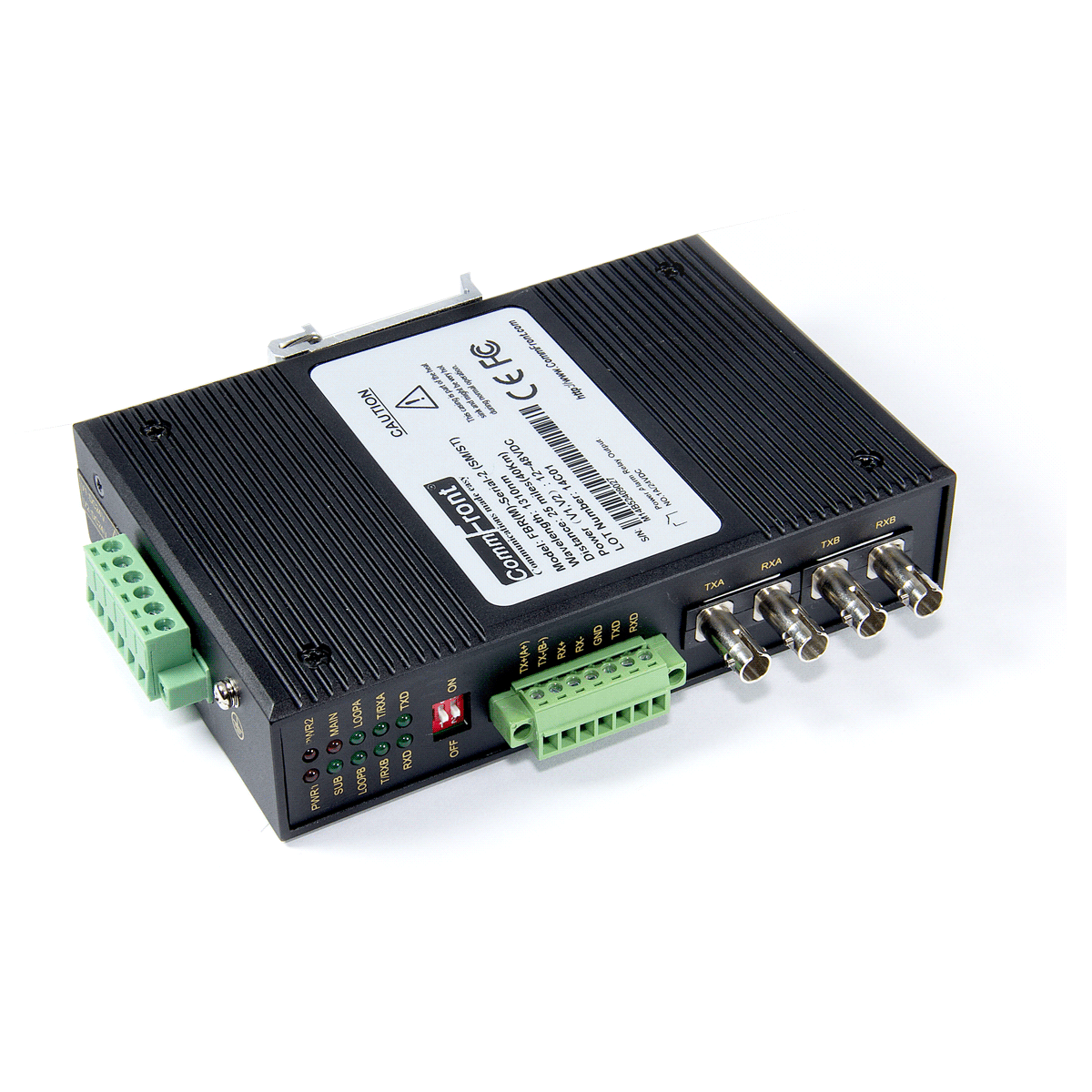 RS232/RS485/RS422 to SM/ST Fiber Optic Converter (Multi-Drop/Industrial ...