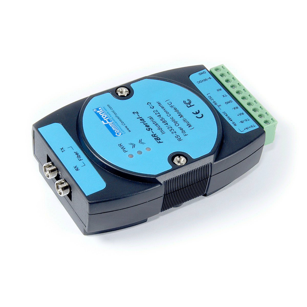 RS232/RS485/RS422 to MM/FC Fiber Optic Converter (Industrial) – CommFront