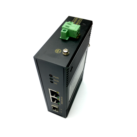 3-Port Unmanaged Gigabit Ethernet Switch / Fiber Optic Converter (Indu ...